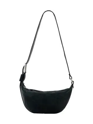 ALLSAINTS Suede Crossbody Bag - Ink Blue