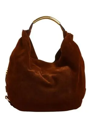 Moschino Suede Hobo Bag - Brown