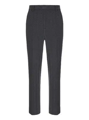 Missoni Straight-leg Trousers With Zigzag Pattern - Grey