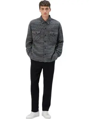 Missoni Overshirt In Wool-cotton Blend With Zigzag Pattern - Multicoloured