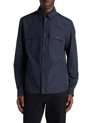 Moncler Logo Patch Overshirt - Navy Blue
