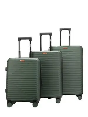 BOBCAT Excavator 3-piece Spinner Luggage Set - Forest Green