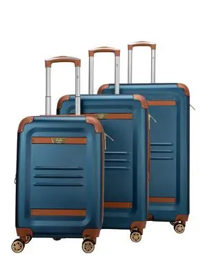 19V69 ITALIA 3-piece Expandable Spinner Luggage Set - Blue
