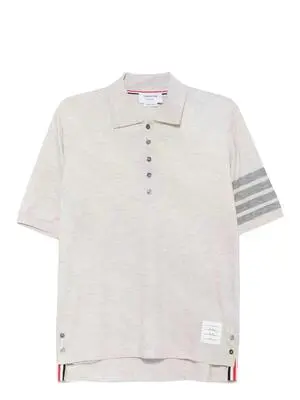 Thom Browne 4-bar Wool Polo Shirt - Grey