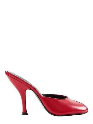 JUDE Date 105 Leather Mules - Red