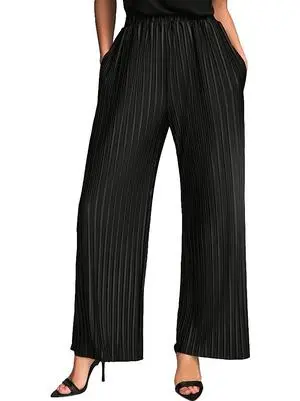 Donna Karan New York Pleated Pull On Pants - Black
