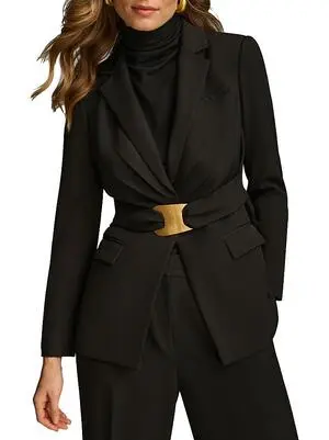 Donna Karan New York Belted Blazer - Black