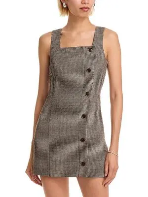 French Connection Houndstooth Mini Dress - Brown Multi
