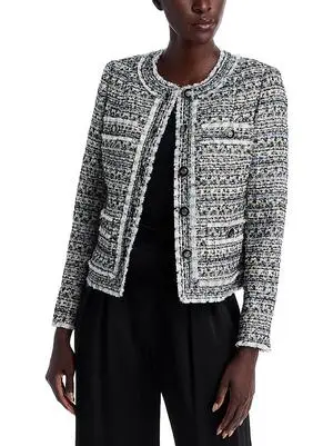 Elie Tahari The Dakota Tweed Jacket - Castle Blue