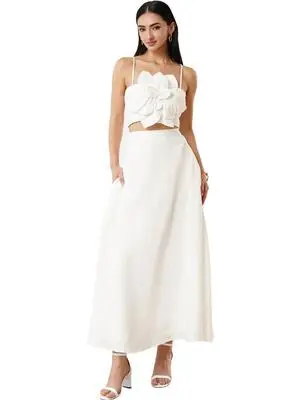 Yumi Kim Juki Linen Midi Skirt - White