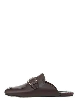 Vince Minetta Leather Loafer Mule - Brown