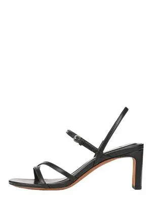 Vince Marcela Leather Heeled Sandal - Black