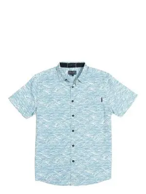 BAJA LLAMA Roll Tides7-seas Button Up Light Blue