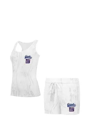 CONCEPTS SPORT New York Giants Tank Top And Shorts Set - Cream
