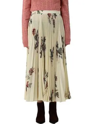 Etro Printed Pleated Skirt - Yellow Cream