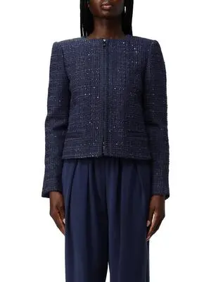 Emporio Armani Sequined Zip-up Jacket - Blue