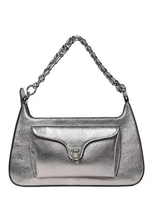COCCINELLE Coccinelle Leather Shoulder Bag Silver