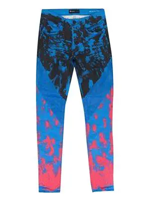 PURPLE BRAND Directoire Crackle Paint With Foil Skinny Jeans - Blue