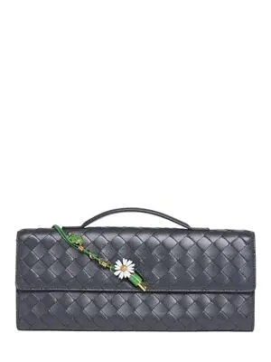 Bottega Veneta Andiamo Flower-embellished Leather Clutch - Ardois Daisy