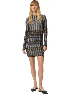MISSONI Mini Dress With Chevron And Stripe Pattern