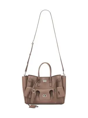 Balenciaga Bel Air Small Carry Bag - Taupe