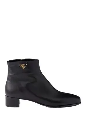 PRADA Triangle-Logo Zip Ankle Boots