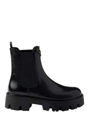 Prada 55mm Triangle-logo Chelsea Boots - Black