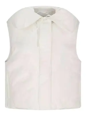 JIL SANDER Leather Gilet - White