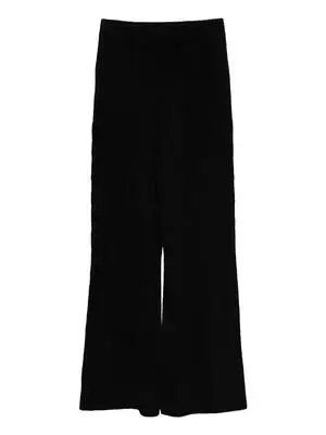 Guest In Residence Flared Bouclé Trousers - Black
