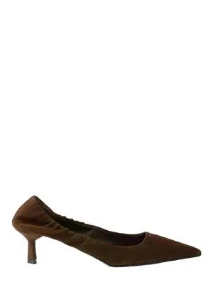 Prada Pointed-toe Suede Pumps - Brown