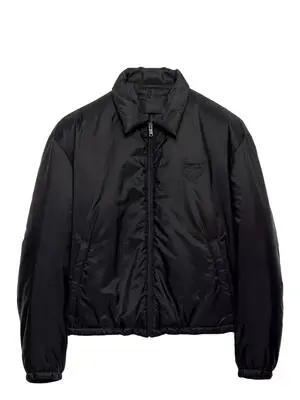 Prada Triangle-logo Padded Jacket - Black