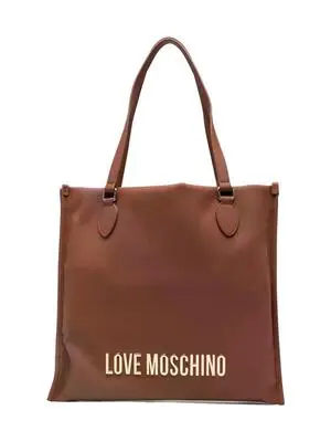 Moschino Logo-lettering Tote Bag - Brown