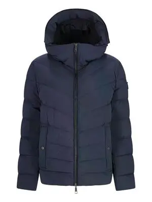Add Quilted Hooded Jacket - Blue