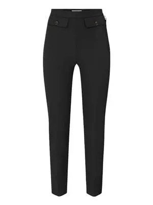 Elisabetta Franchi Double Crepe Trousers - Black