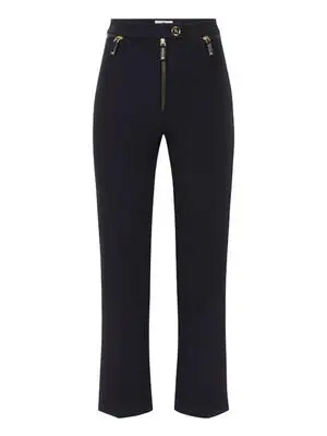 Elisabetta Franchi Double Crepe Trousers - Black