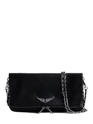 Zadig&Voltaire Rock Grained Leather Clutch - Black