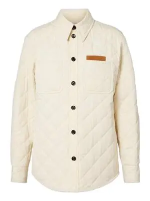 Bottega Veneta Quilted Cotton-blend Overshirt - White