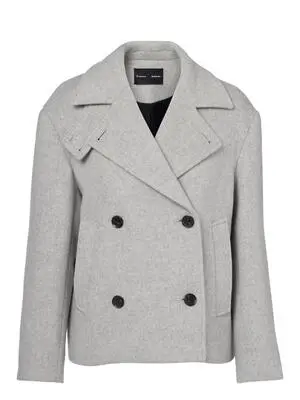 Proenza Schouler Double-breasted Cashmere Coat - Grey