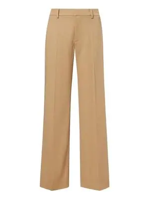 Ralph Lauren Corrine Low-rise Wool Wide-leg Pants - Beige