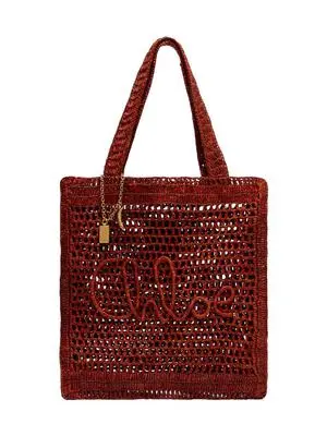 Chloé X Made For A Summer Raffia Tote Bag - Brown