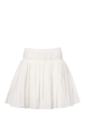 Alaïa Cotton And Linen Miniskirt - White
