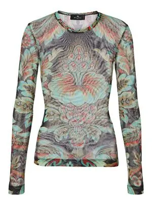 Etro Printed Jersey Top - Multicoloured