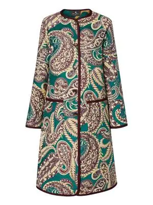 Etro Jacquard Reversible Coat - Multicoloured