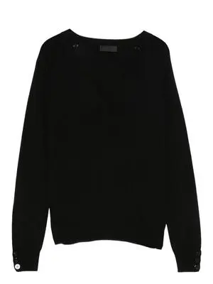 Liu Jo V-neck Wool Sweater - Black