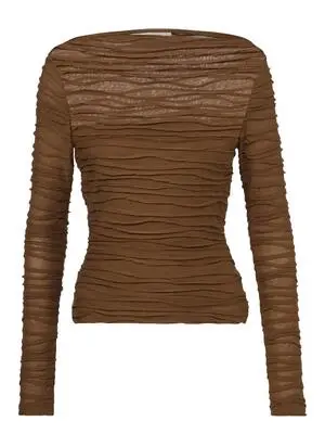 Proenza Schouler Paloma Long-sleeved Top - Brown