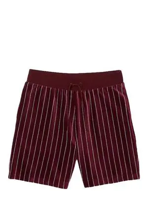 Lacoste Striped Velvet Bermuda Shorts - Sirius