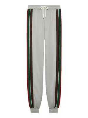 Gucci Technical Jersey Web Trackpants - Grey/green/red