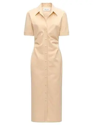 CALLAS MILANO Lou Fitted Shirt Dress - Yellow