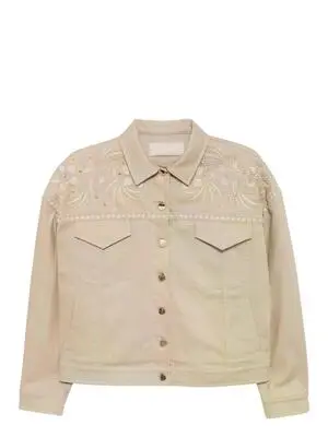 Elie Saab Embroidered Gabardine Jacket - Elephant Grey