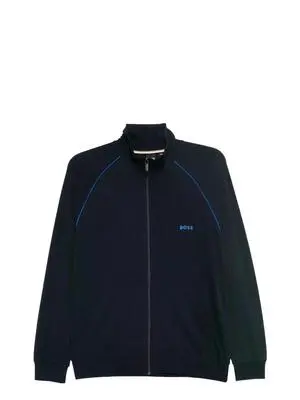 BOSS Logo-embroidered Jacket - Blue
